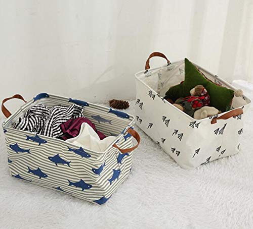 Storage Basket,Nursery Hamper Canvas Laundry Basket Foldable with Waterproof PE Coating Storage for edroom, Closet, Kid's Toys, & Laundry (Alphabet)