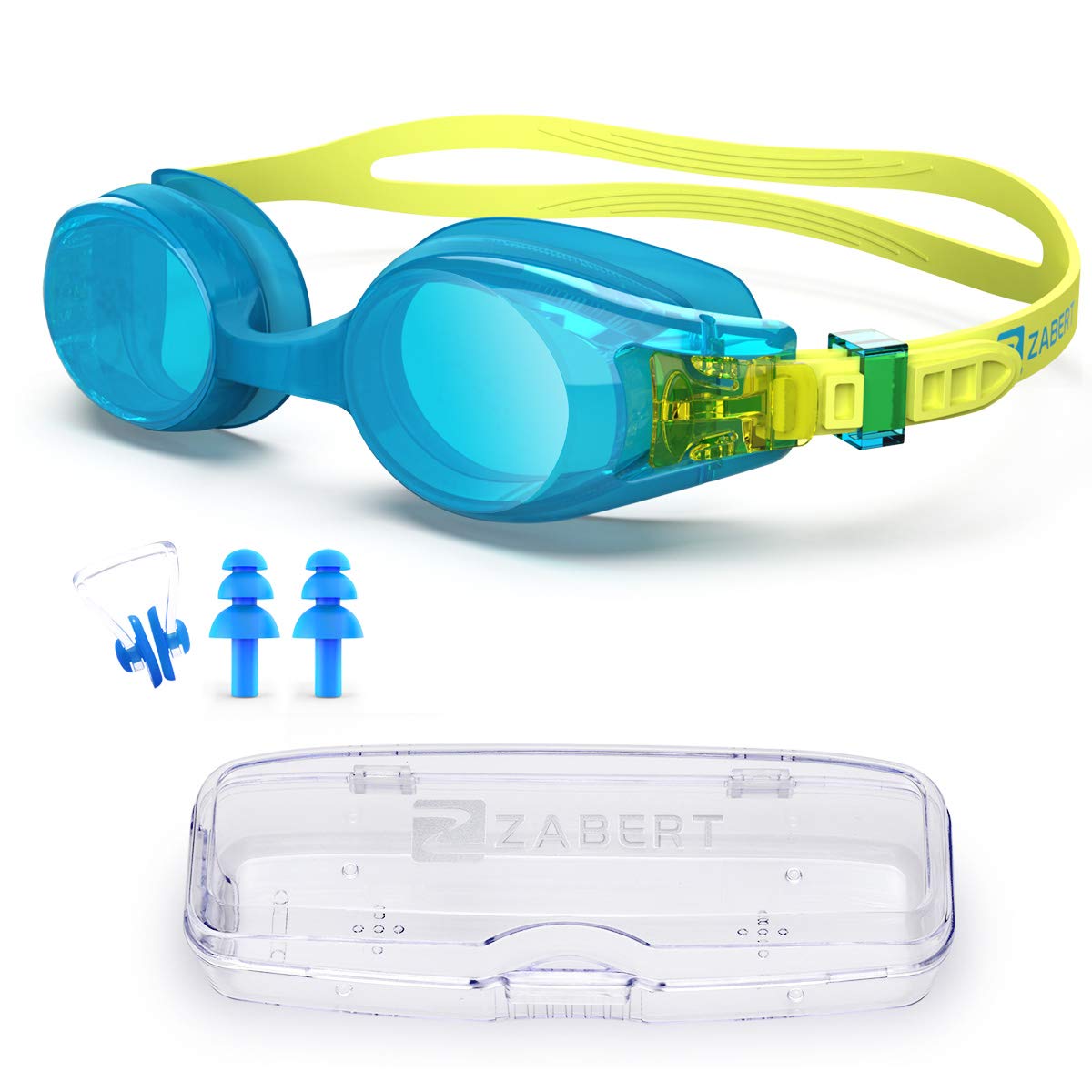 ZABERT KX Toddlers Baby Swim Goggles,Kids Swimming Goggles for Kids Age 0-5 Years Old (#6.blue)