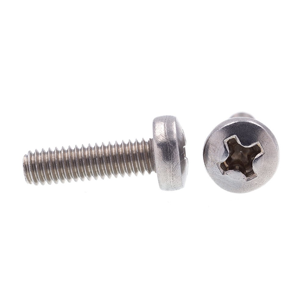 Prime-Line 9131208 Machine Screws, Metric, Pan Head, Phillips Drive, M4-0.7 X 14MM, Grade A2-70 Stainless Steel (10 Pack)