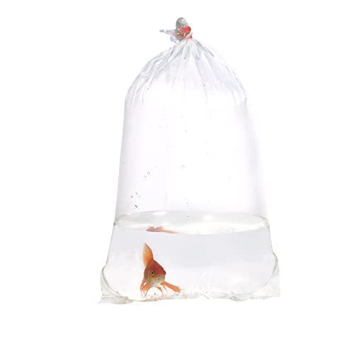 ALFA Fishery Bags Size 16 x 24 Inches Round Corners Bottom Leak Proof Clear Plastic Fish Bags for Marine and Tropical Fish Transport 2.5 mil. (16" x 24", 50 Count)