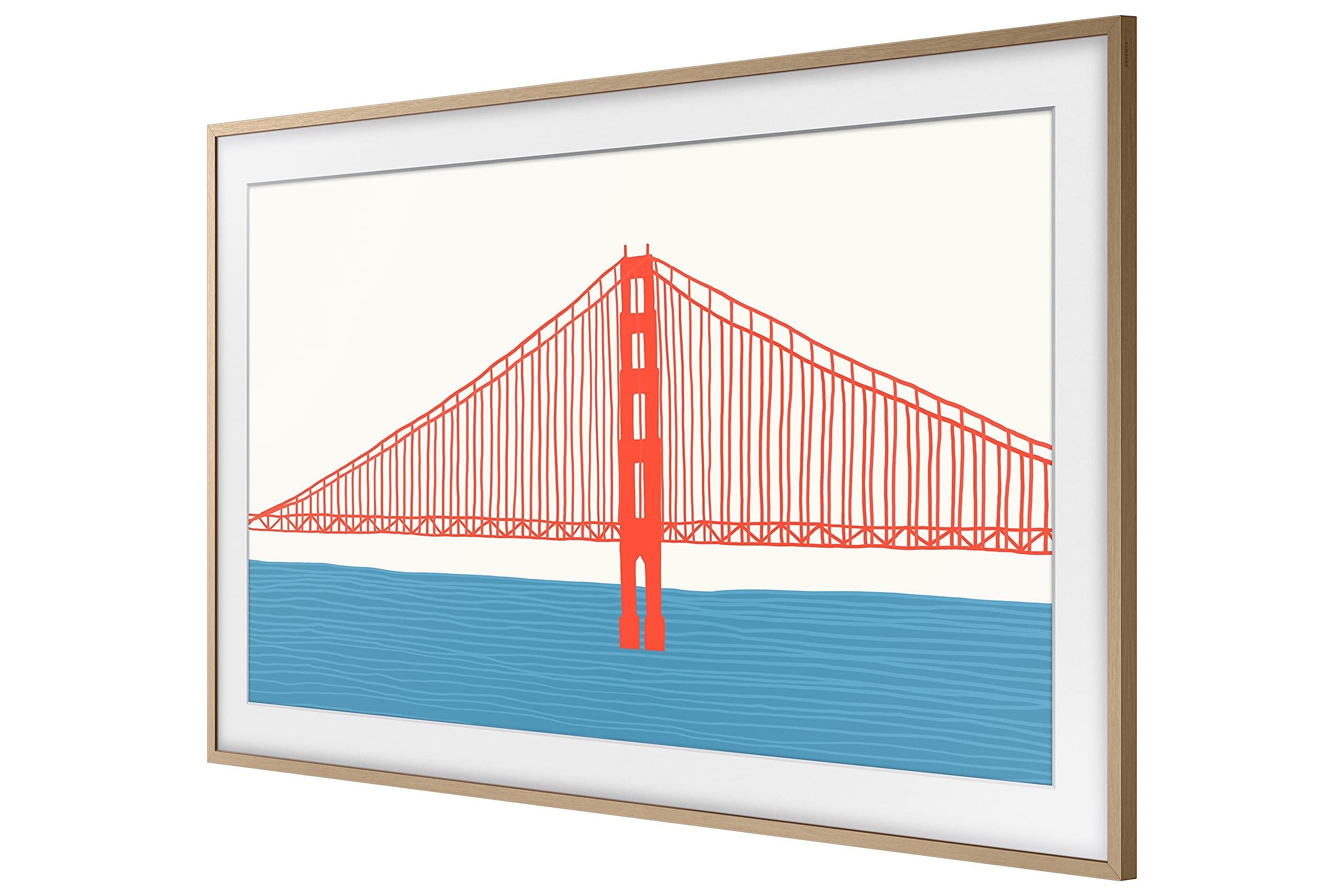 Samsung (2021) 65" The Frame Customizable Bezel - Modern Teak 3840 x 1600