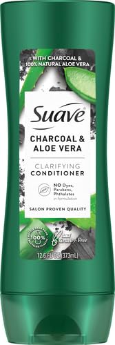 Suave Professionals Clarifying Conditioner for Oily Hair Charcoal Aloe Vera Paraben Free 12.6 oz