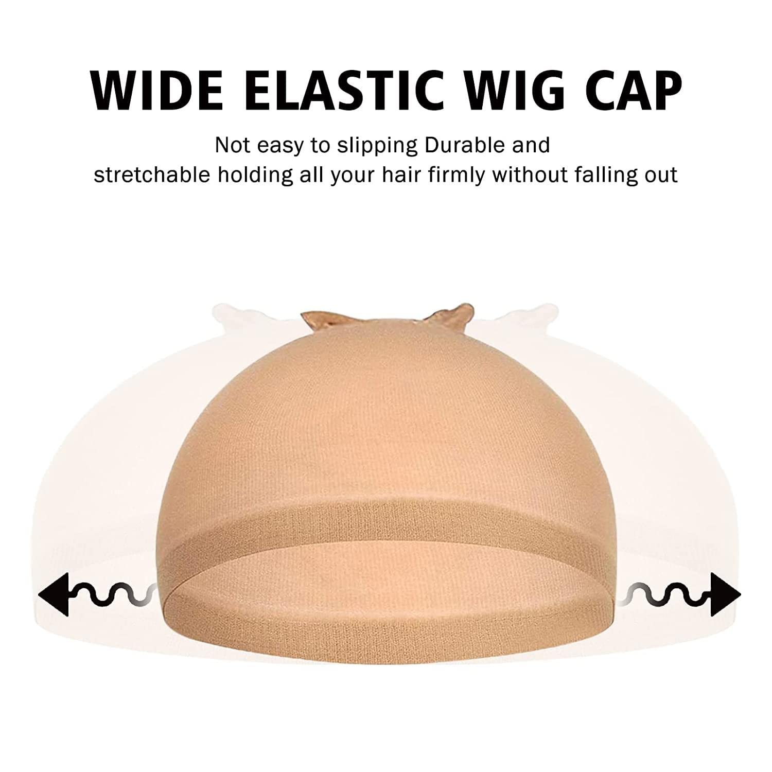 9 PCS Wig Accessory Kit - Lace Front Wig Sticks, Elastic Bands, Grip Bands, Caps, Edge Control Wax, Brush & Comb for Natural Hair Styling (Black)