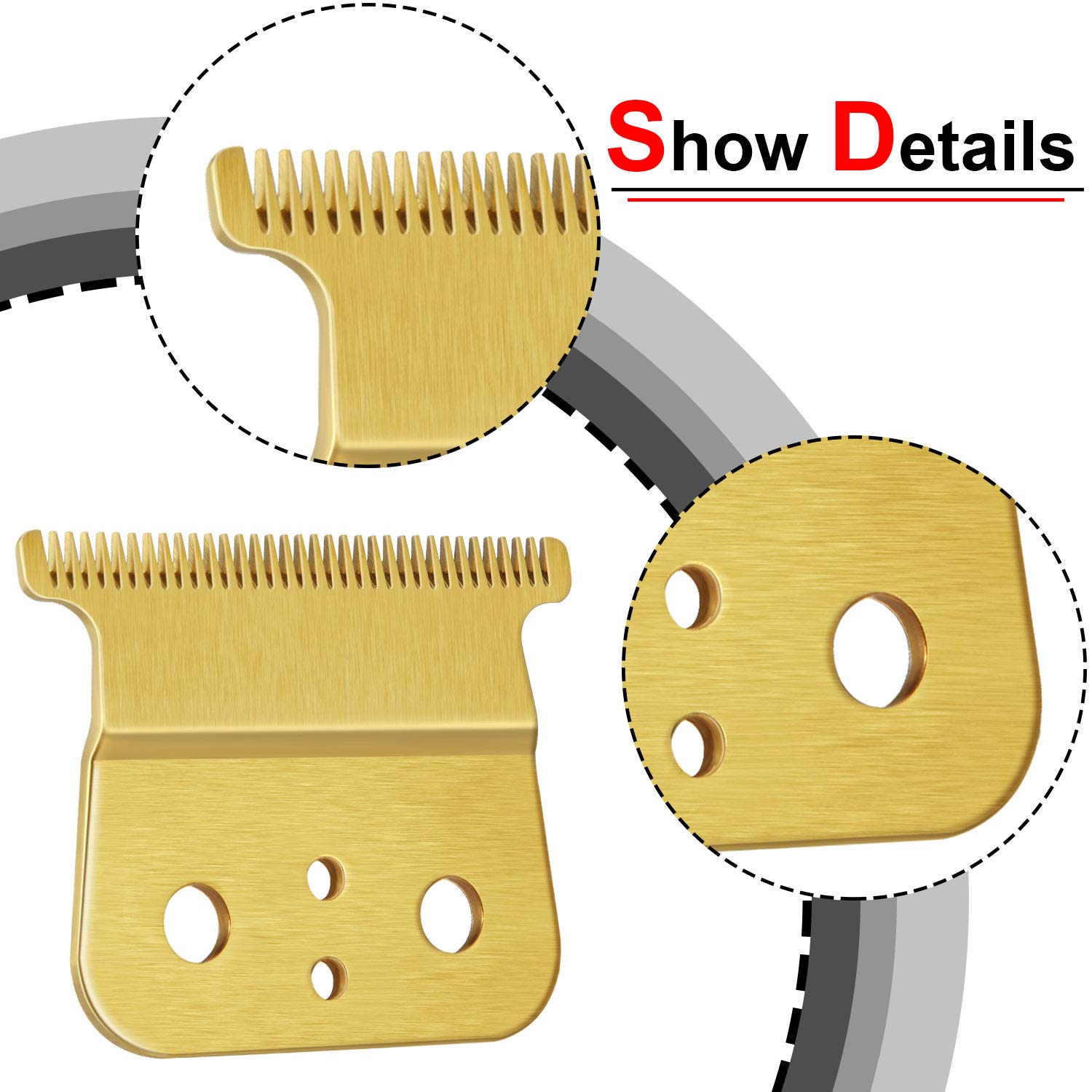 4 Pairs Replacement T-Blade Hair Trimmer T Ceramic Blade Hair Clipper Replacement T Blades Clipper Set