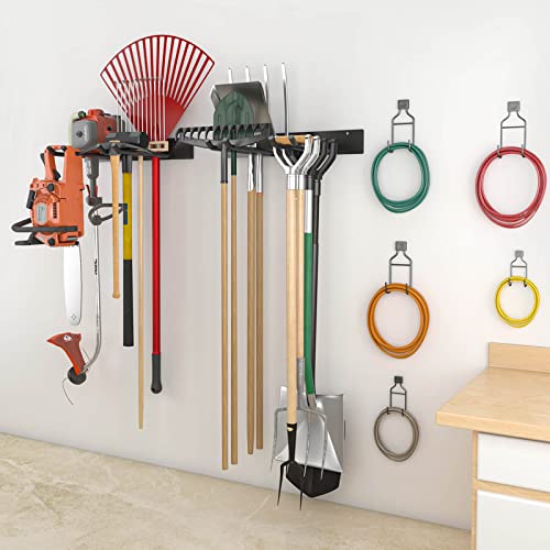 Godboat Garage Organization, Tool Organizer, Garage Storage, Garden Tool Organizer, Heavy-Duty Design, Keeps Tools Well-Organized, Max Load 220 lbs, Perfect for Fathers Day, Garage Gifts for Men