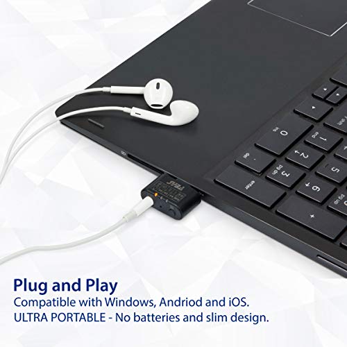 Syba 96 Khz 24 Bit DAC USB-C Tupe C Audio Sound Adapter to 3.5mm Headphone Amplifier 3 Level Eq SD-AUD20223