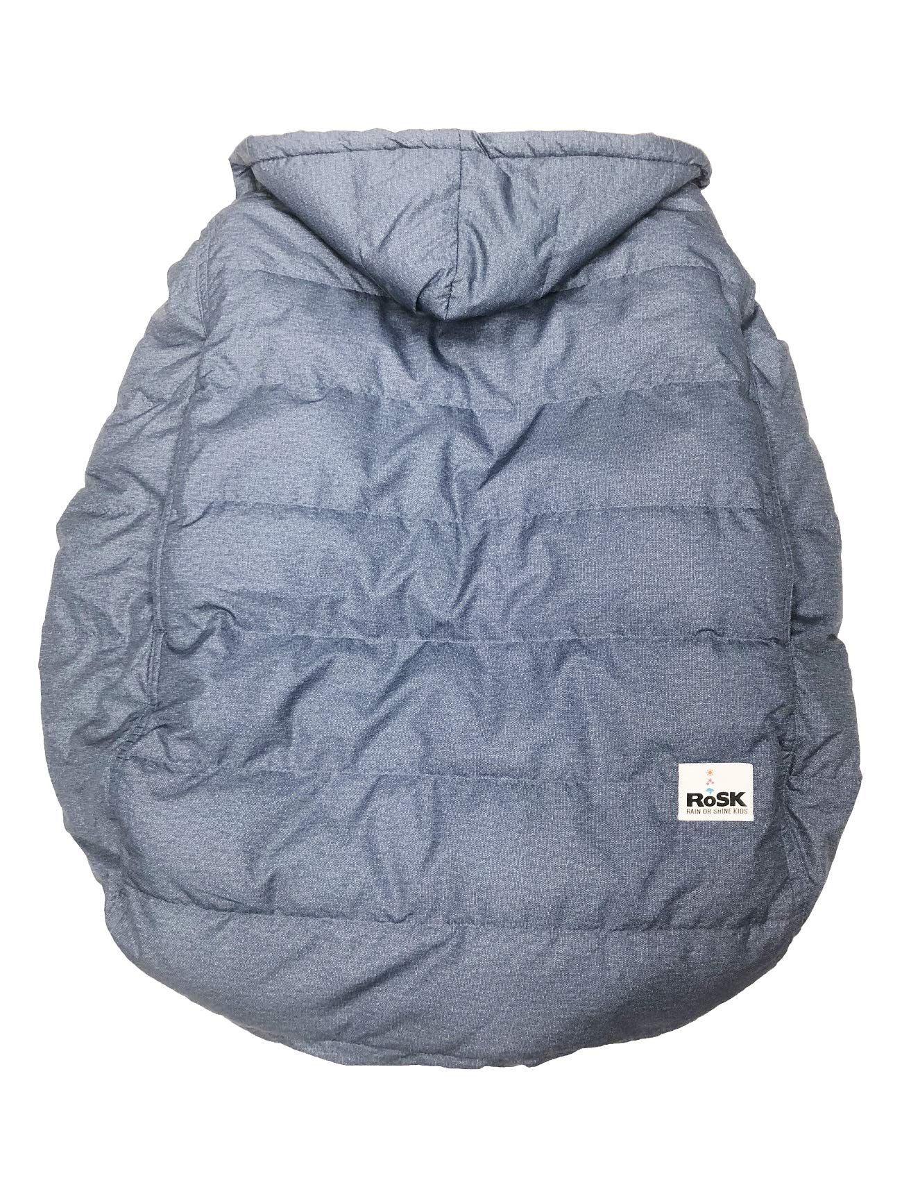 RoSK-Down Pouch 3way-Stroller,Carrier Cover and Car Seat Footmuff, Best for Freezing Winter Conditions (Denim)