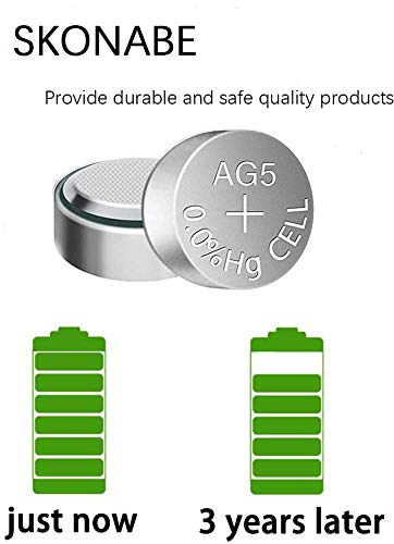 SKOANBE LR754 309/393 ag5 1.5V Watch Button Cell Batteries for Laser（10-Pack）