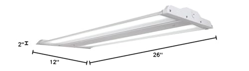 Metalux HBLAO2350C Highbay Linear w/Aimable Optics, White