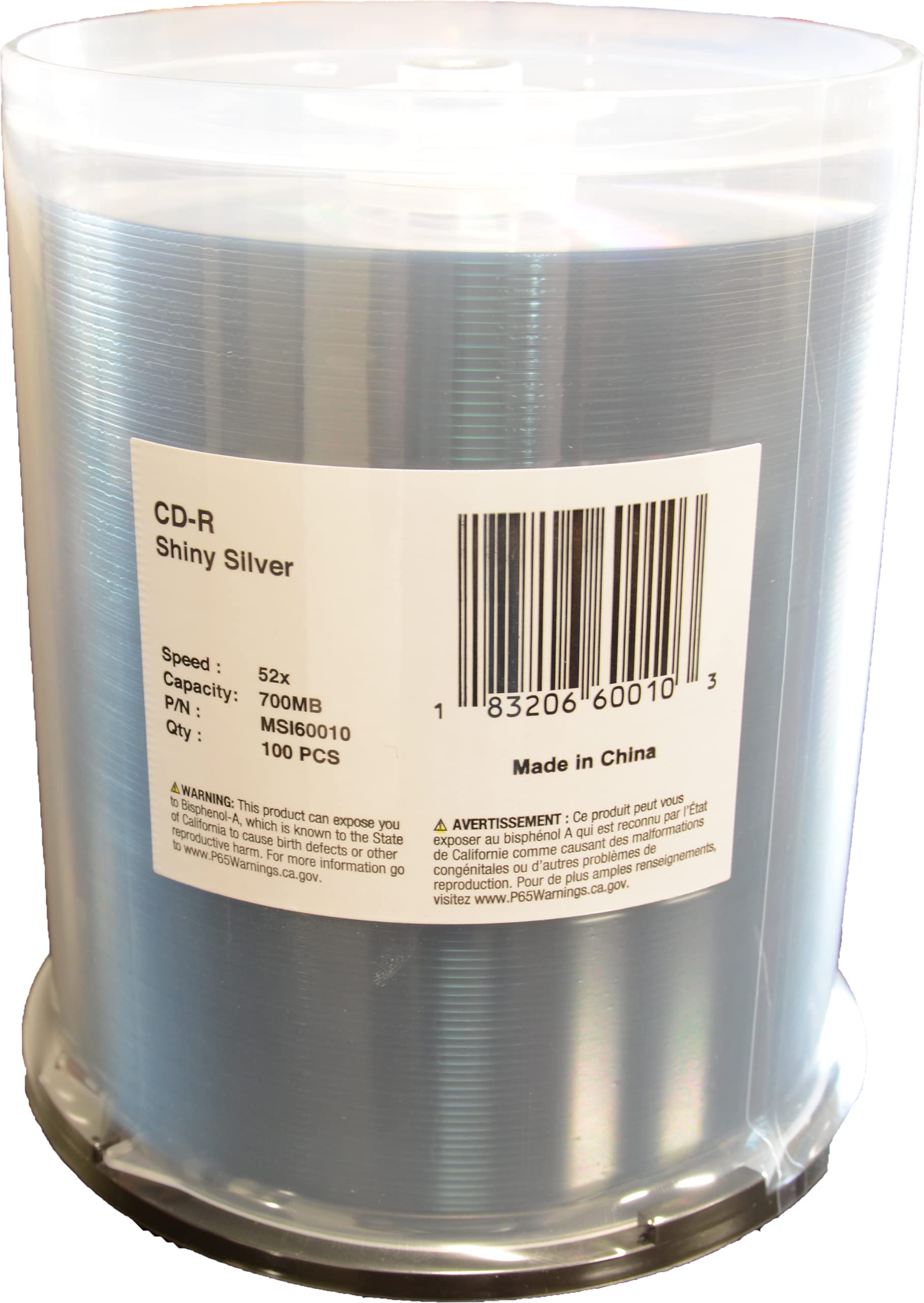MediaPro Blank CD - Professional Grade Shiny Silver Thermal Lacquer CD-R - 100 Pack (Spindle Packaging)