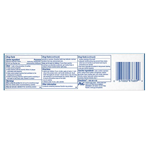 Crest Pro-Health Sensitive & Enamel Shield Toothpaste, Mint, 4.6 oz