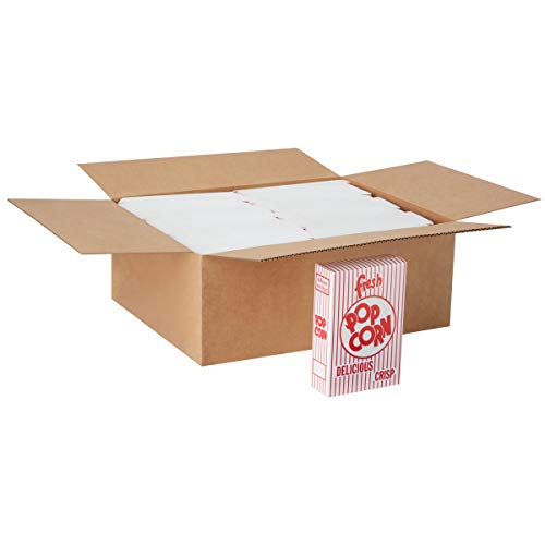 Dixie Close-Top Movie Theater Popcorn Box by GP PRO (Georgia-Pacific), 2E, Red Striped, 2" Width, 4.38" Length, 7" Height, (Case of 500)