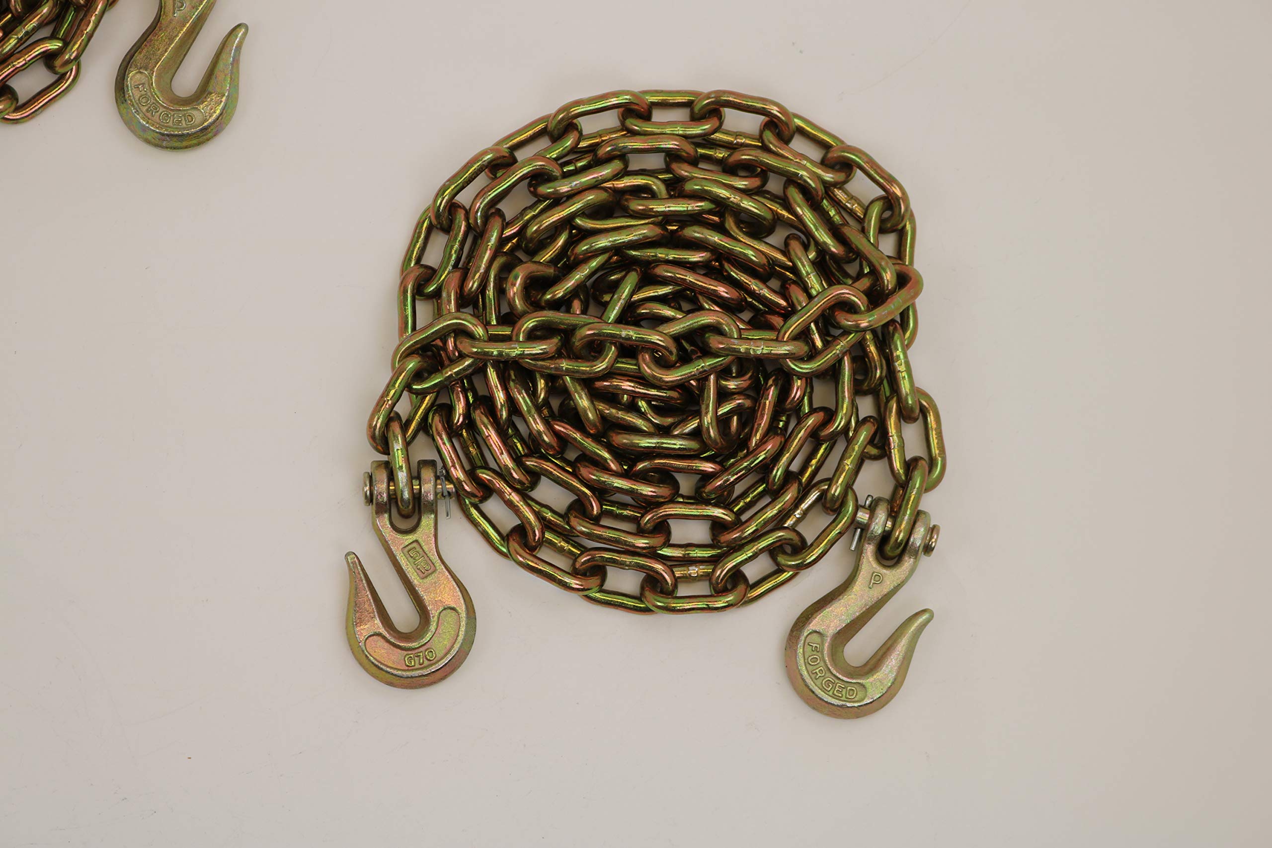 5/16" X 10’ G70 Chains (2) and Chain Binders - Load Binders (2)