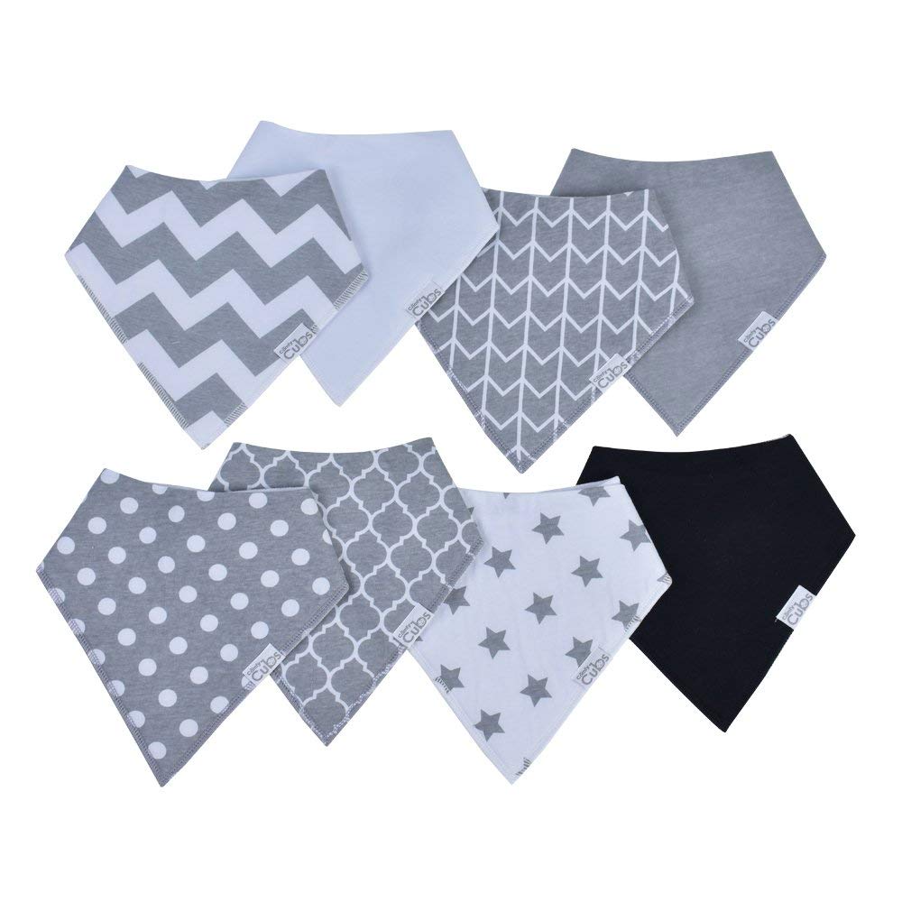 Comfy Cubs Muslin Baby Bibs, Drool Bibs, Adjustable with Easy Snaps, Teething & Drooling, Absorbent Bibs for Boys & Girls