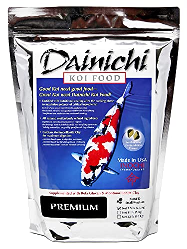 Dainichi Koi Food - Premium (5.5 Lbs), Medium (5.5 mm) Floating Pellet