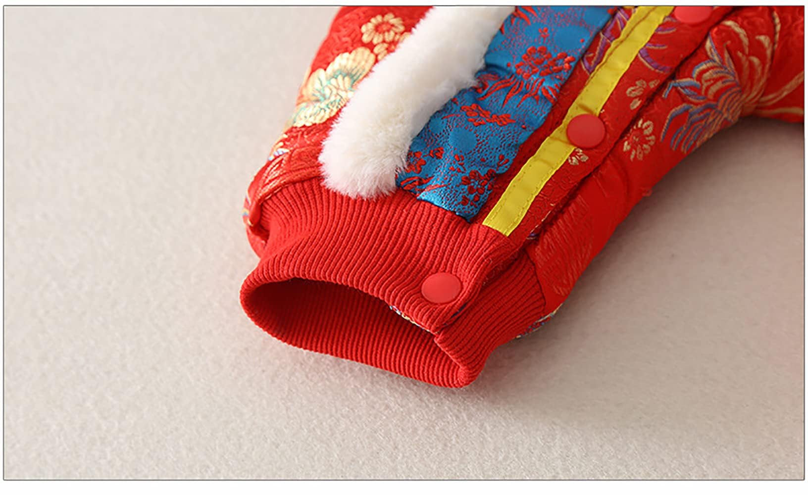 Quenny autumn and winter babys' clothes,baby-boys' Chinese style hooded jumpsuits,new year's winter clothes. (Small(0-3M))