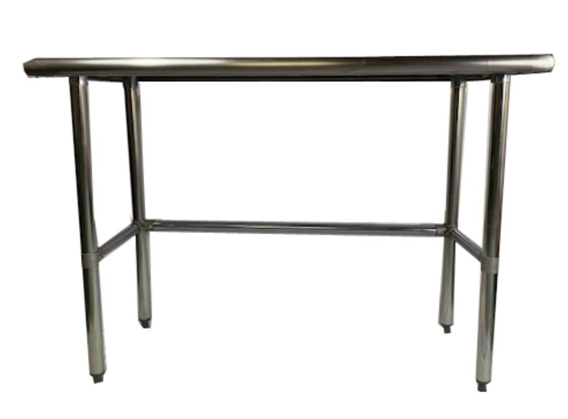 Commercial Stainless Steel Work Prep Table with Open Base 30 x 60 and Double Overshelf 18 x 60 with Casters Wheels
