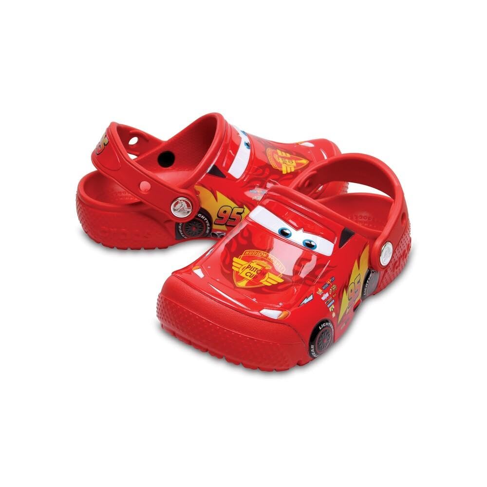 Crocs Kids' funlab Cars K Clog, Flame, 12 M US Little Kid