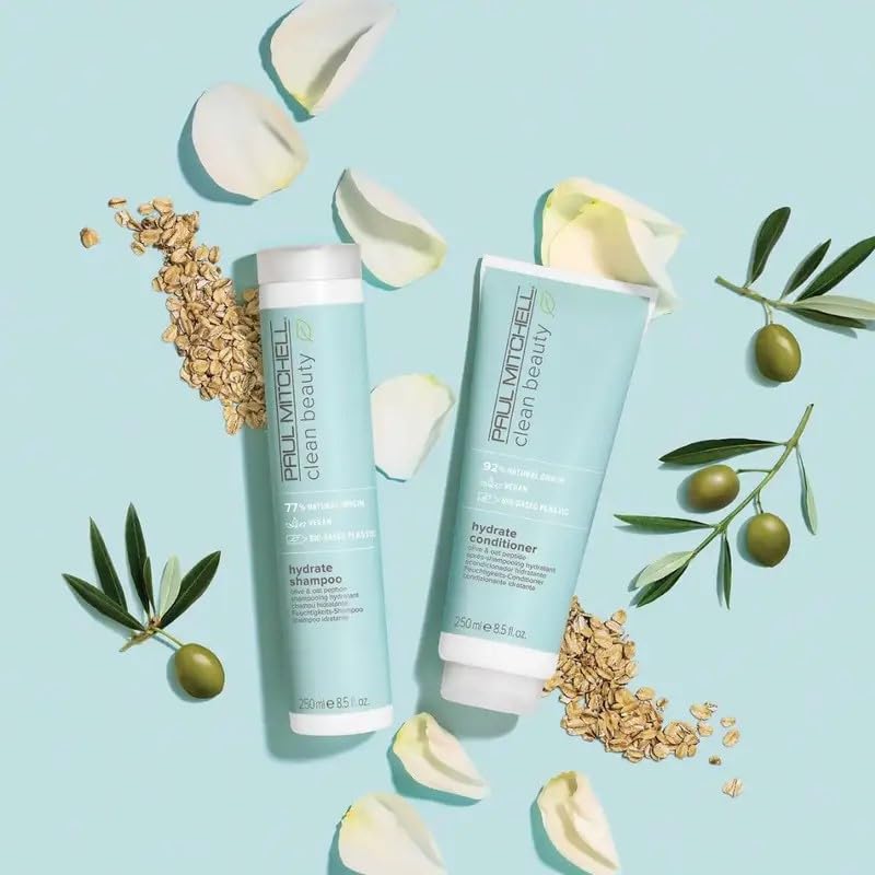 Paul Mitchell Clean Beauty Hydrate Conditioner, Intensely Nourishing Conditioner, Improves Manageability, For Dry Hair, 33.8 fl. oz.