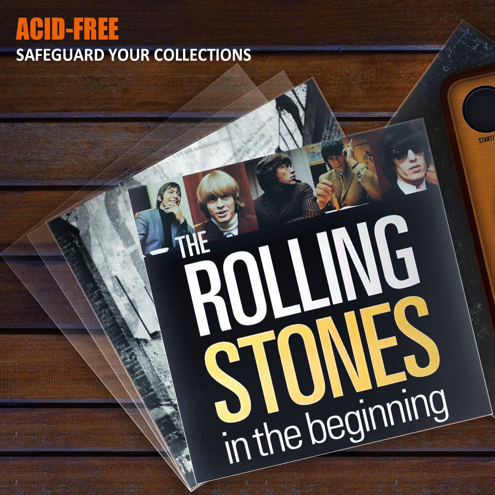 50PCS 12" Vinyl- LP Record Outer Sleeves, Durable & Wrinkle Free, High Clarity, Archival Quality Polypropylene, 3 mil Thick, 12.75" x 12.75"