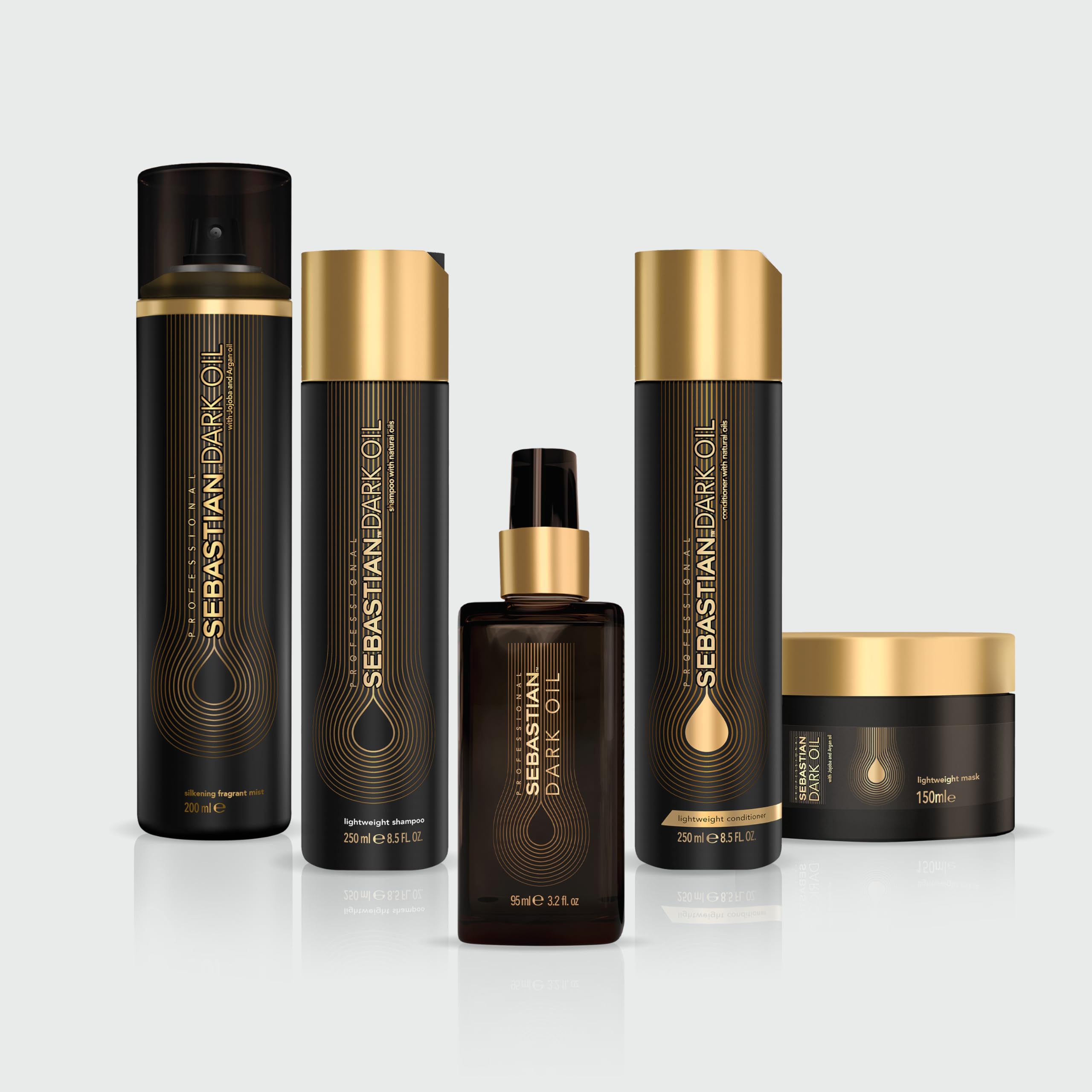 Sebastian Dark Oil Lightweight Conditioner Infused with Jojoba Oil and Argan Oil, 8.4 oz