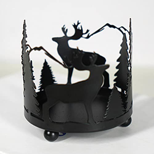 Bothyi Votive Candle Holder, Metal Candlestick, Romantic Decorative Candelabra Candle Stand for Dining Table Party Wedding Decor Gift, Deer