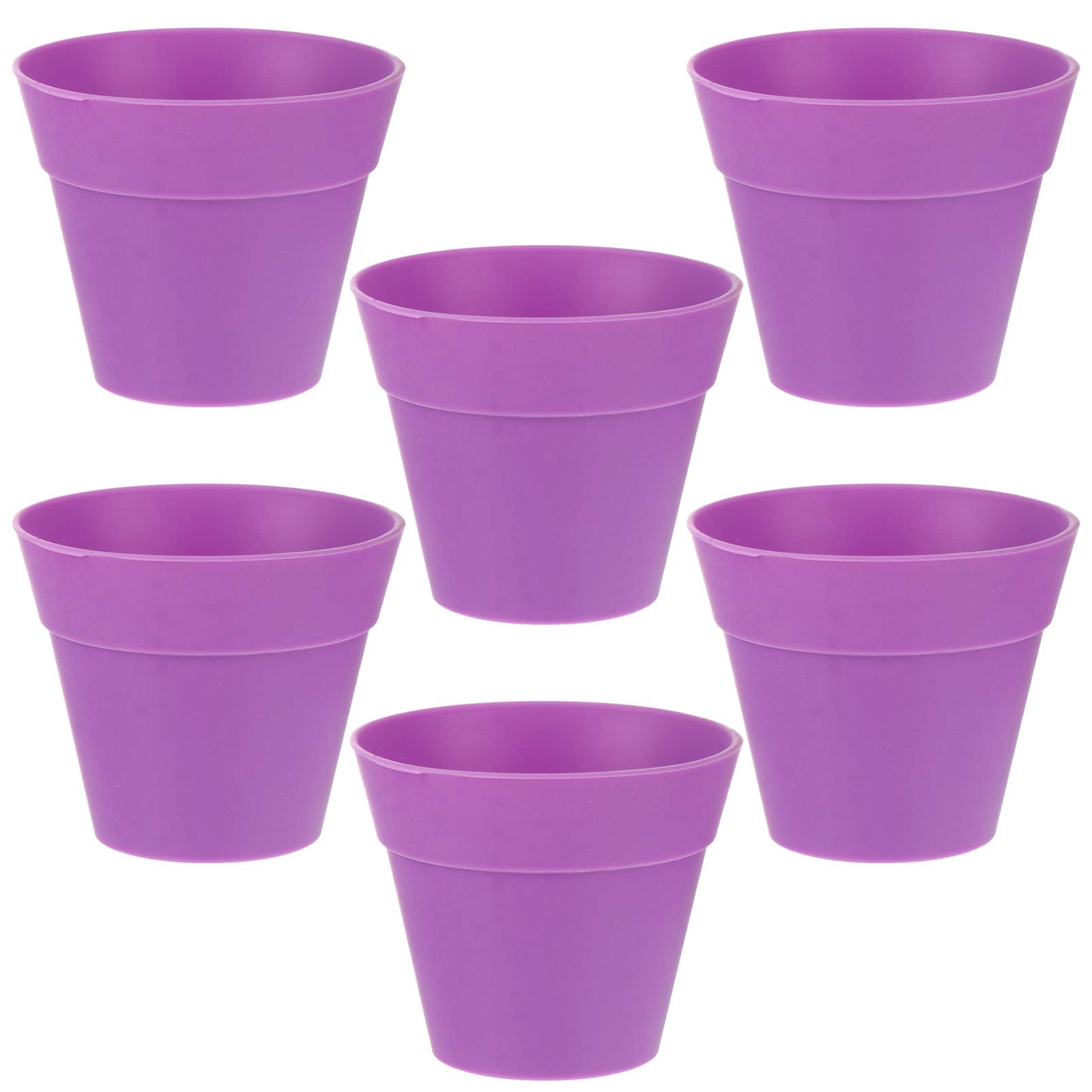 6pcs Flowerpot Dessert Cup Plastic Cake Cups with Lid Shovel Spoon Cupcake Plant Nursery Pots with Dome for Indoor Outdoor Plant Succulent Display Ice Cream Yogurt Containers Holder