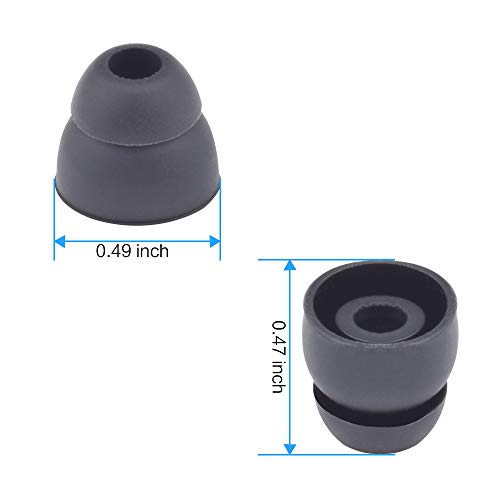 Toeasor 10pcs Double Flange Earbuds Replacement Tips Eargels Silicone Ear Tips Compatible with Beat by dr dre Powerbeats 2 Powerbeats2 Wireless Stereo Earphones