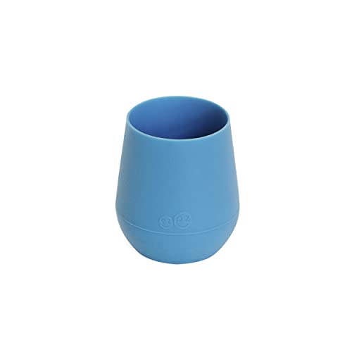 ez pz Tiny Cup 3-Pack (Blue, Coral & Lime) - 100% Silicone Training Cup for Infants - Designed by a Pediatric Feeding Specialist - 4 months+ - Baby-led Weaning Gear & Baby Gift