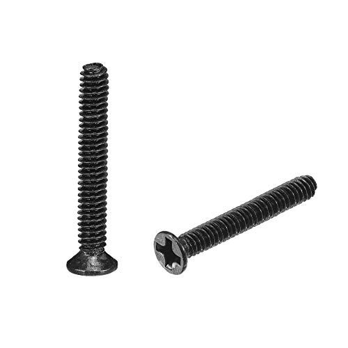 uxcell M2 x 16mm Phillips Screws Fastener Black for Laptop PC TV Fan Switch 500pcs