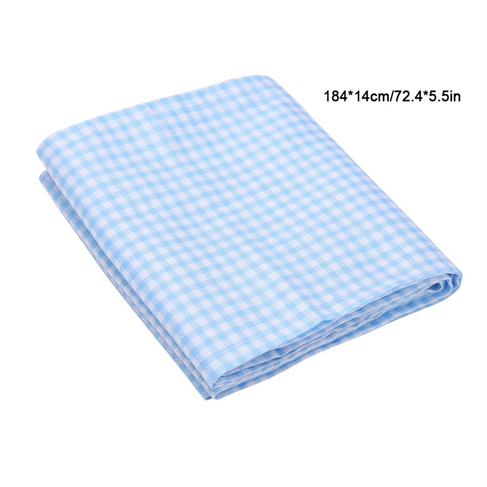 Tnfeeon Baby Swaddle Wrap Sash, Cotton Maternity Bowknot Newborn Infant Blanket for Photo Shot (Light Blue Plaid)