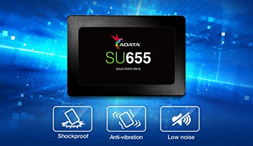 ADATA SU655 120GB 3D NAND 2.5 inch SATA III High Speed Read up to 520MB/s Internal SSD (ASU655SS-120GT-C)
