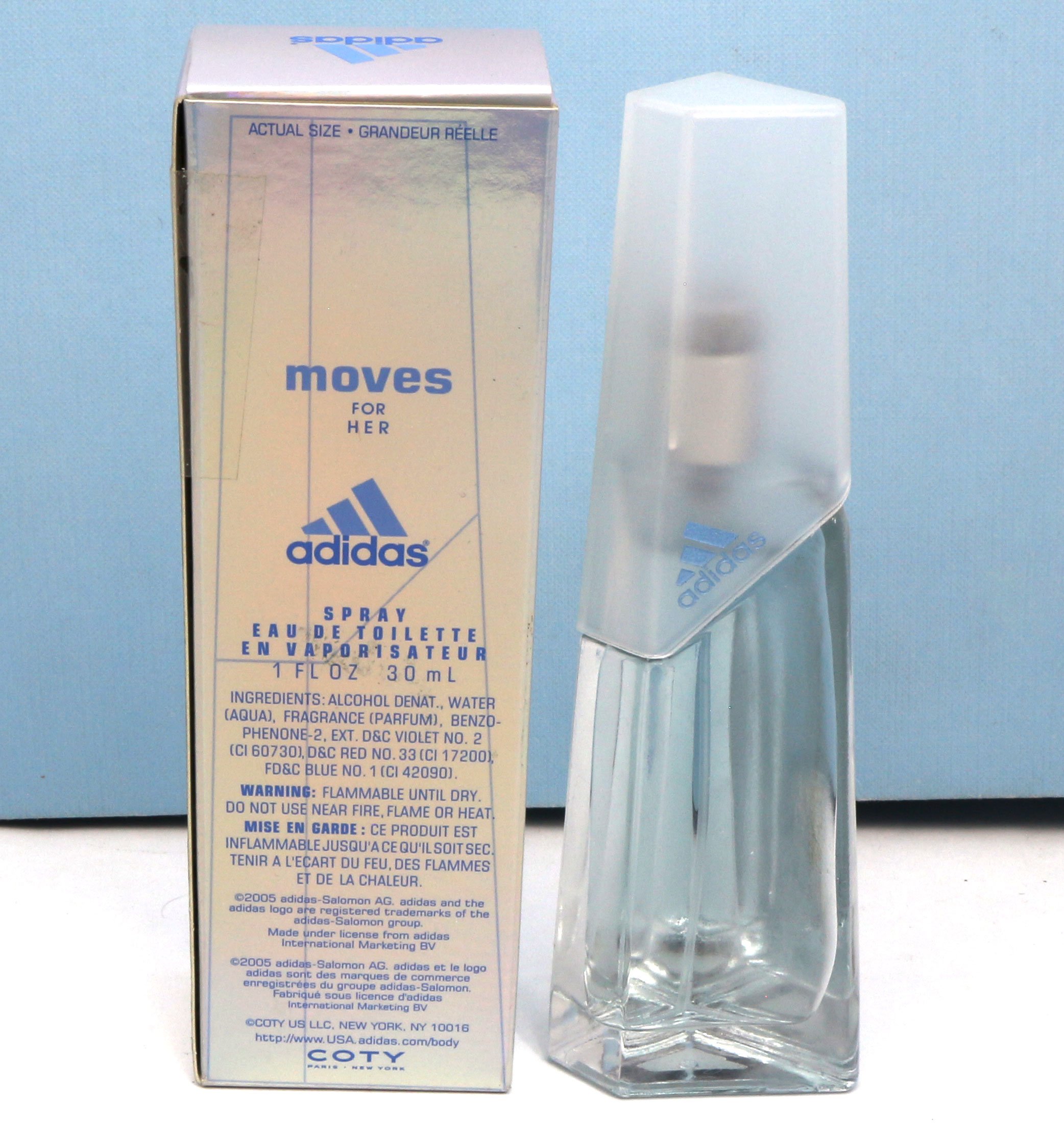 COTY By Adidas For Women. Eau De Toilette Spray 1.0 Oz.