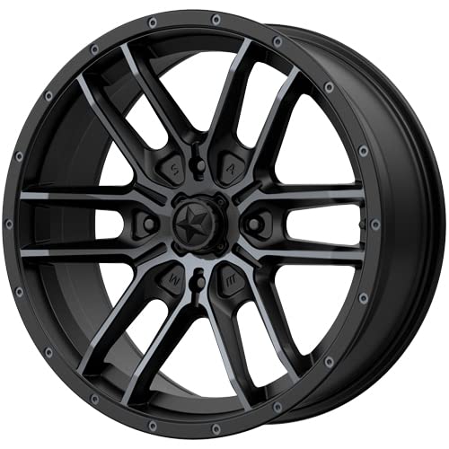 MSA Offroad Wheels M43 FANG Satin Black with Titanium Tint Wheel with Aluminum (15 x 7. inches /4 x 137 mm, 38 mm Offset)
