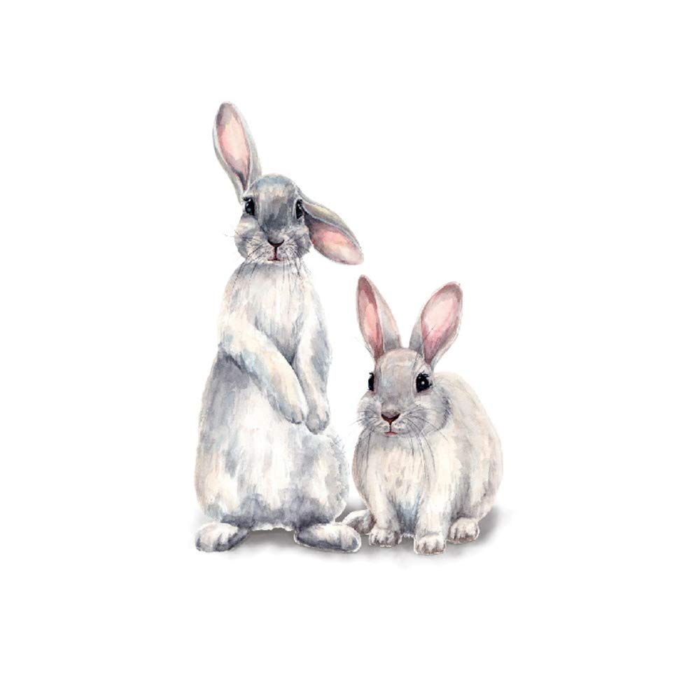 Rabbit Wall Decals Bunny Wall Stickers Vinyl Nursery Toddler Room Lovely Wall Decor Mural Bedroom Decoration DIY Decor for Girls Kids
