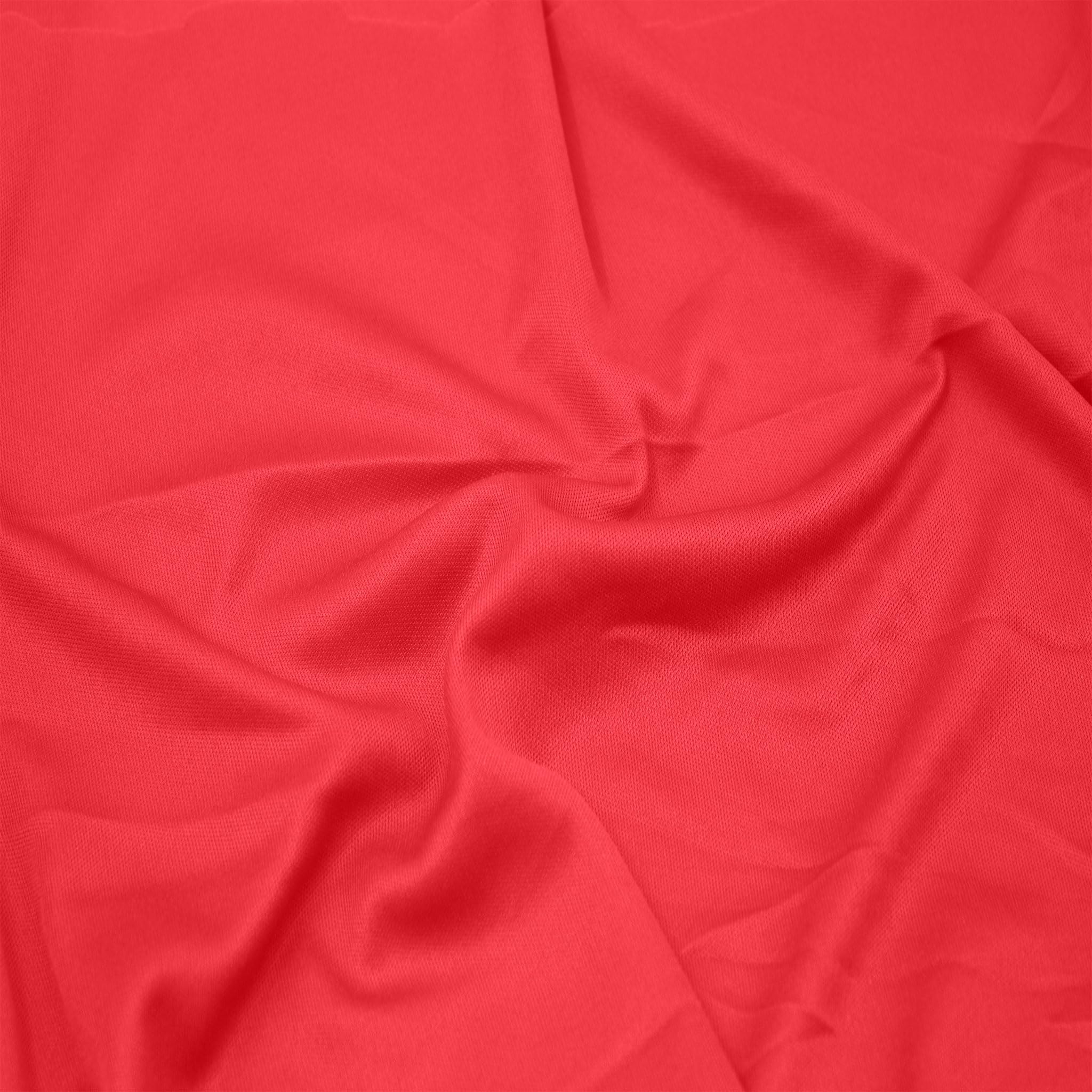 Texco Inc 60" Wide 100% Polyester Interlock Lining β Lightweight Knit Fabric by The Yard for Apparel, Clothing, Draperies, School Projects, Party Decorations, and DIY, Red #178 1 Yard