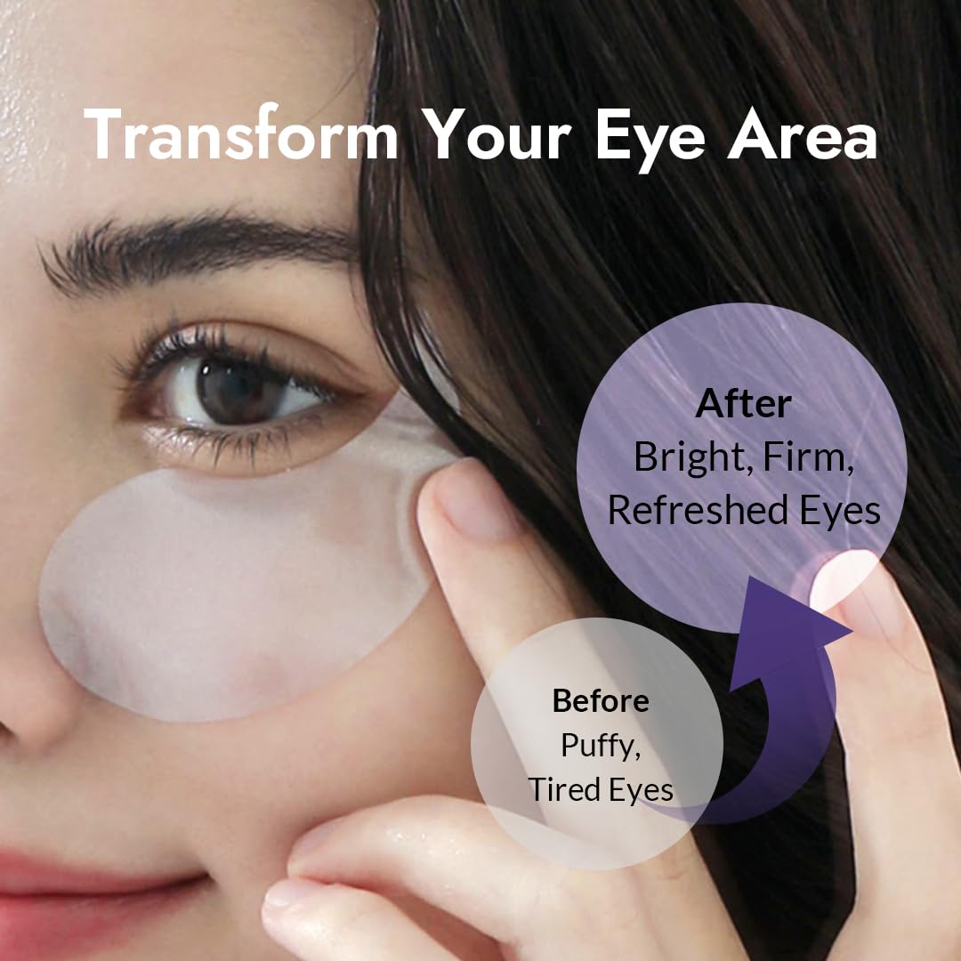 MIZON Collagen Eye Gel Patch with Hydrolyzed Collagen, Caviar, and Chamomile for Firming, Nourishment, and Wrinkle Care – 60pcs – Improves Suppleness and Resilience