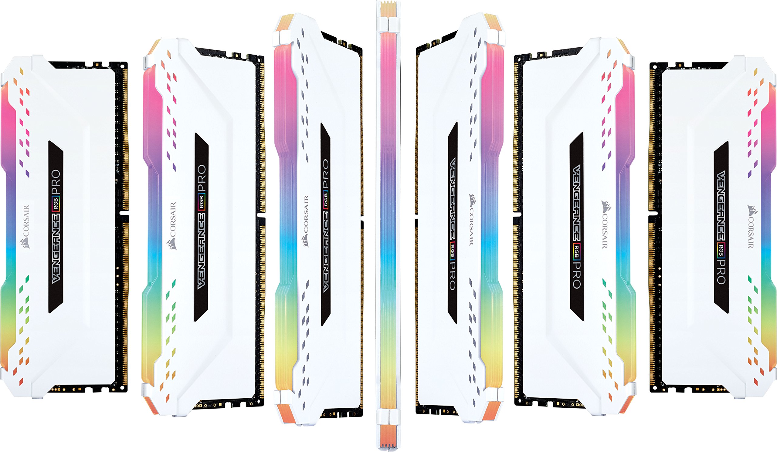 Corsair Vengeance RGB Pro 32GB (4x8GB) DDR4 3200MHz C16 LED Desktop Memory - White