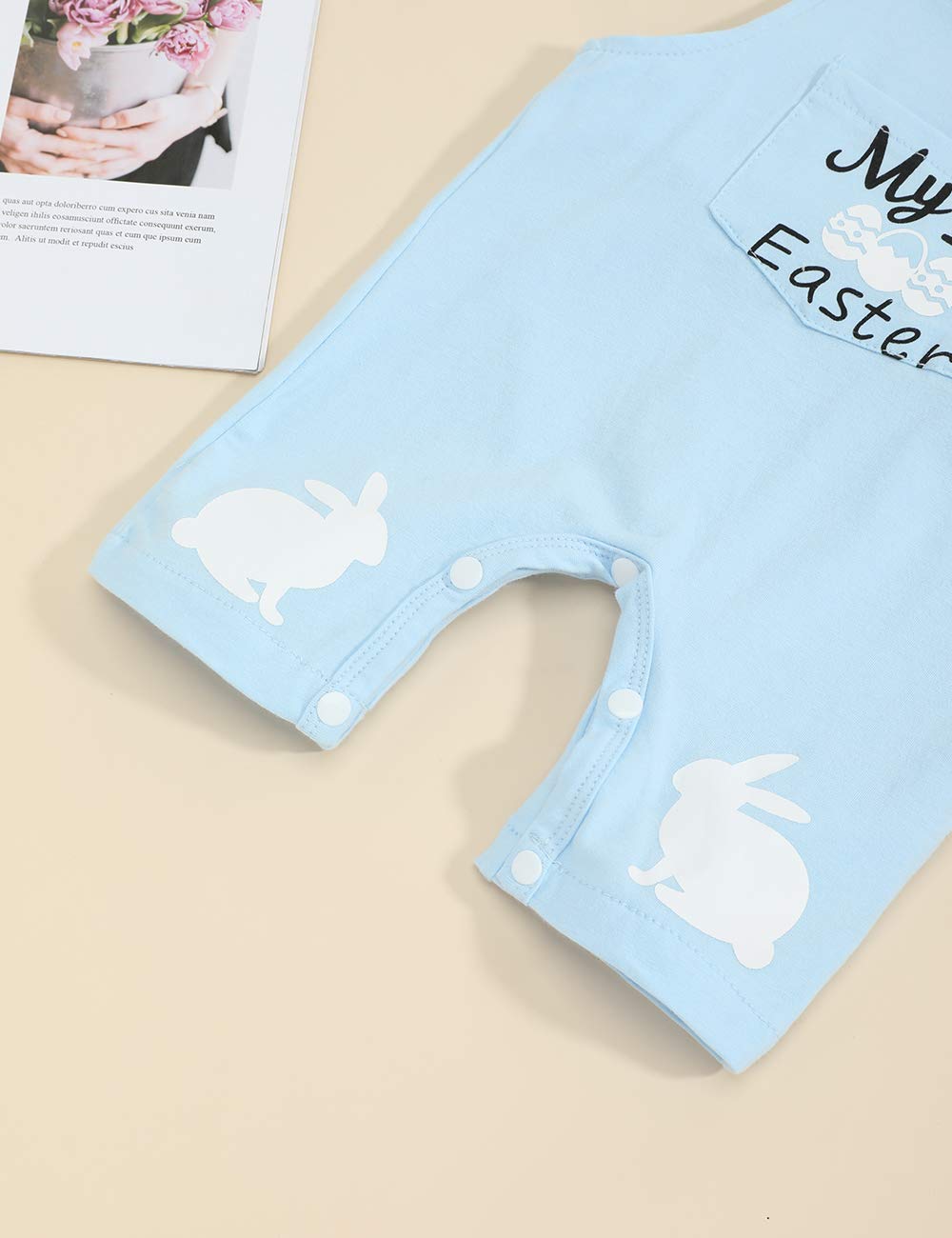 Xuuly Baby Boy Easter Outfit Cute Gentle Romper Top Overall Pant Sets My First Easter Baby Boy Outfit
