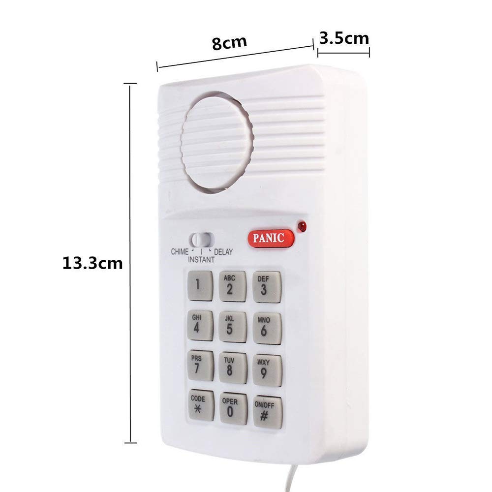 H-COME Wireless Home Security Burglar Alarm Garage Shed Caravan Defender with Keypad, Fit for Door Window, Powered by 3 x AA Battery (Not Included)