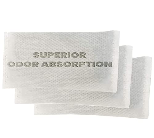 Green Piece Activated Charcoal Air Filters for Odor Removal | Activated Carbon Deodorizer Compatible with ITouchless Trash Cans - Not made or sold by iTouchless - Made and sold by Green Piece - Pack of 3