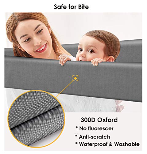 Mingfuxin Bed Rails for Toddlers,Upgraded Baby Safety Bed Rail Guard Vertical Lifting Bed Guardrail Extra Long Folding Rails with Dual Lock for Full-Size Queen & King Mattress(78" for one Side)
