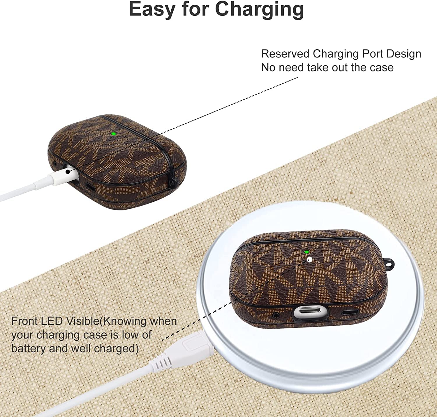 Airpods Pro 2nd Generation Case Cover 2022, Luxury Full-Body Hard Shell Shock-Absorbing Protective Case with Keychain for Airpods Pro 2 Protective Cover Wireless Charging Case