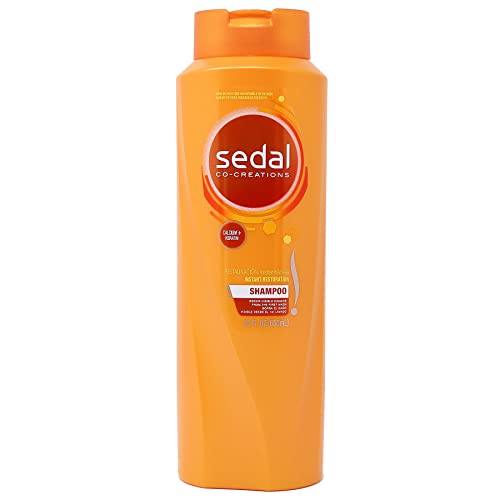 Sedal Co-Creations Shampoo Instant Restoration, with Keratin, Rapairs Damaged Hair, 2-Pack of 22 FL Oz, 2 Bottles