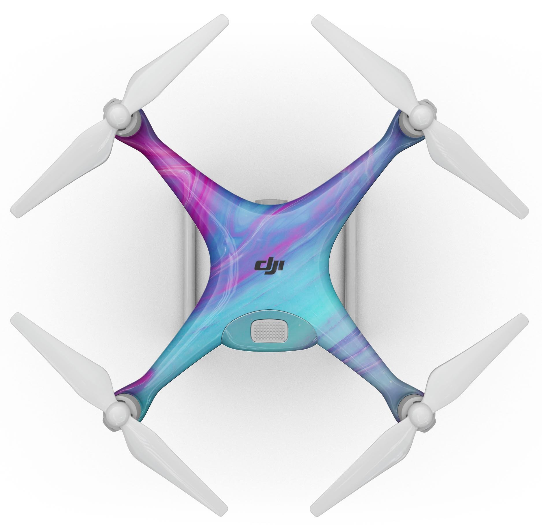 Design Skinz Design Skinz Marbleized Pink Ocean Blue v32 Full-Body Wrap Decal Skin-Kit Compatible with The Drone DJI Phantom 4