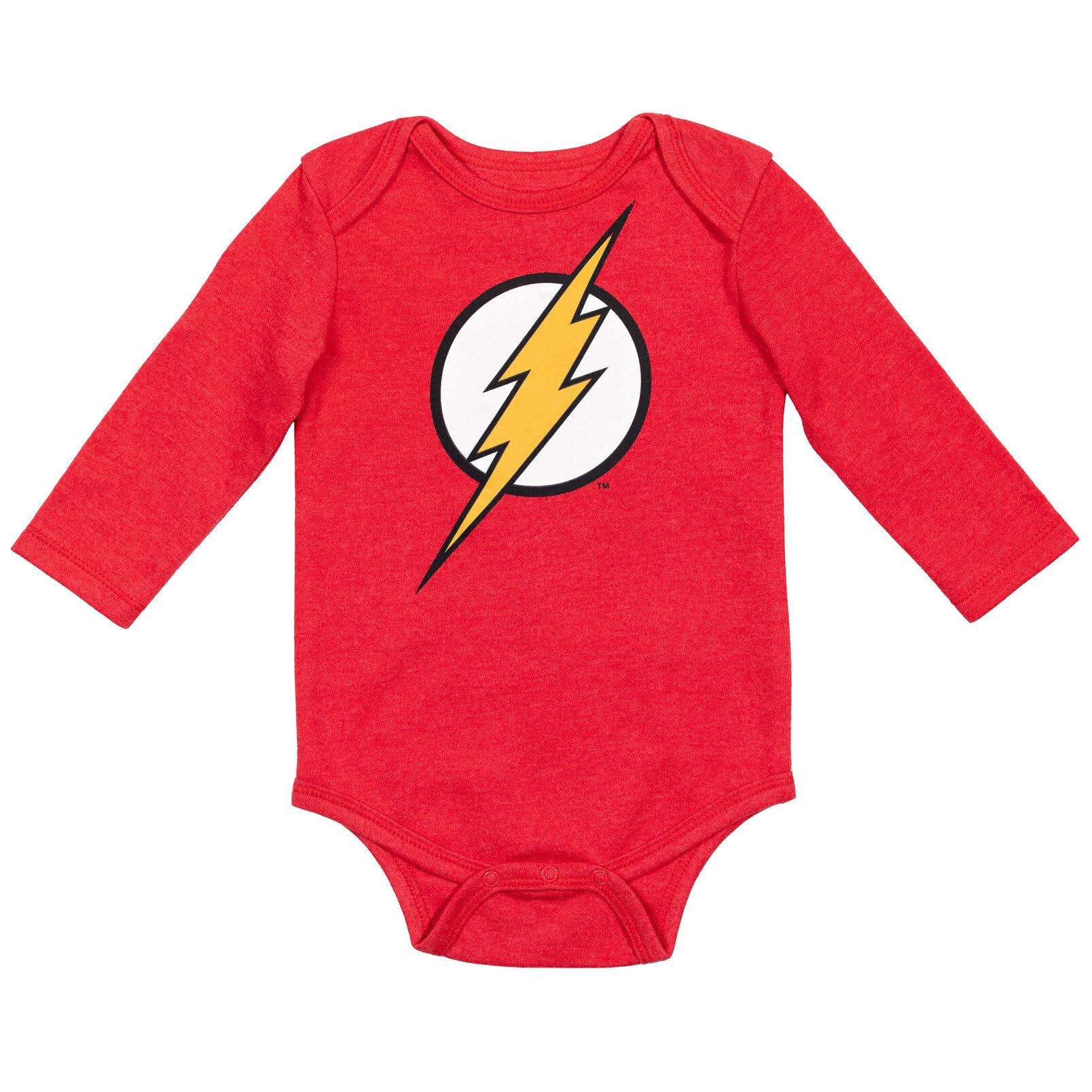 WARNER BROS. Justice League Superman Batman Flash Baby 3 Pack Long Sleeve Bodysuit