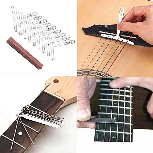 72PCS Guitar Tool Kit,Professional Guitar Repairing Maintenance Tool Kit with Guitar Strings Picks Bridge Pins Gauge Guitar Accessories Gift for Acoustic Guitar Electric guitar Ukulele Bass Banjo