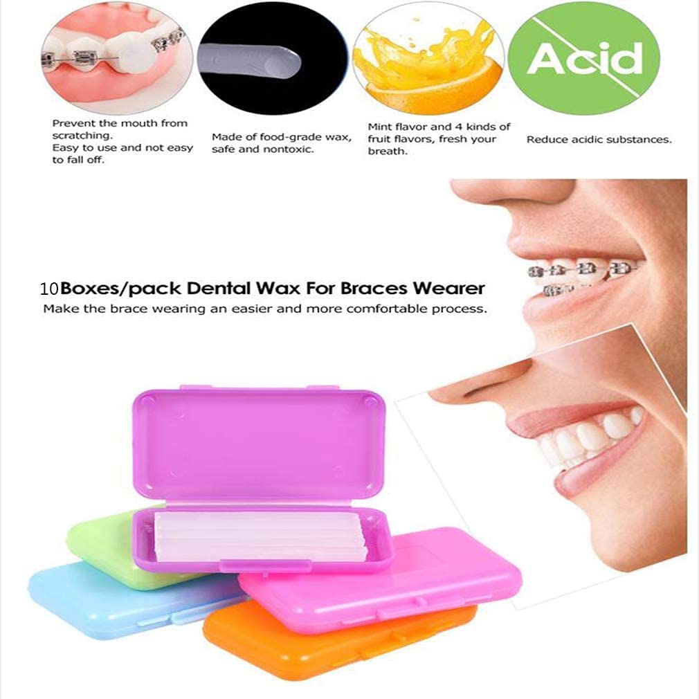 RZJZGZ Dental Oral Care Orthodontics Wax with Fruit Smell for Brace Wearers Flavored Gum Protection (3Pack)