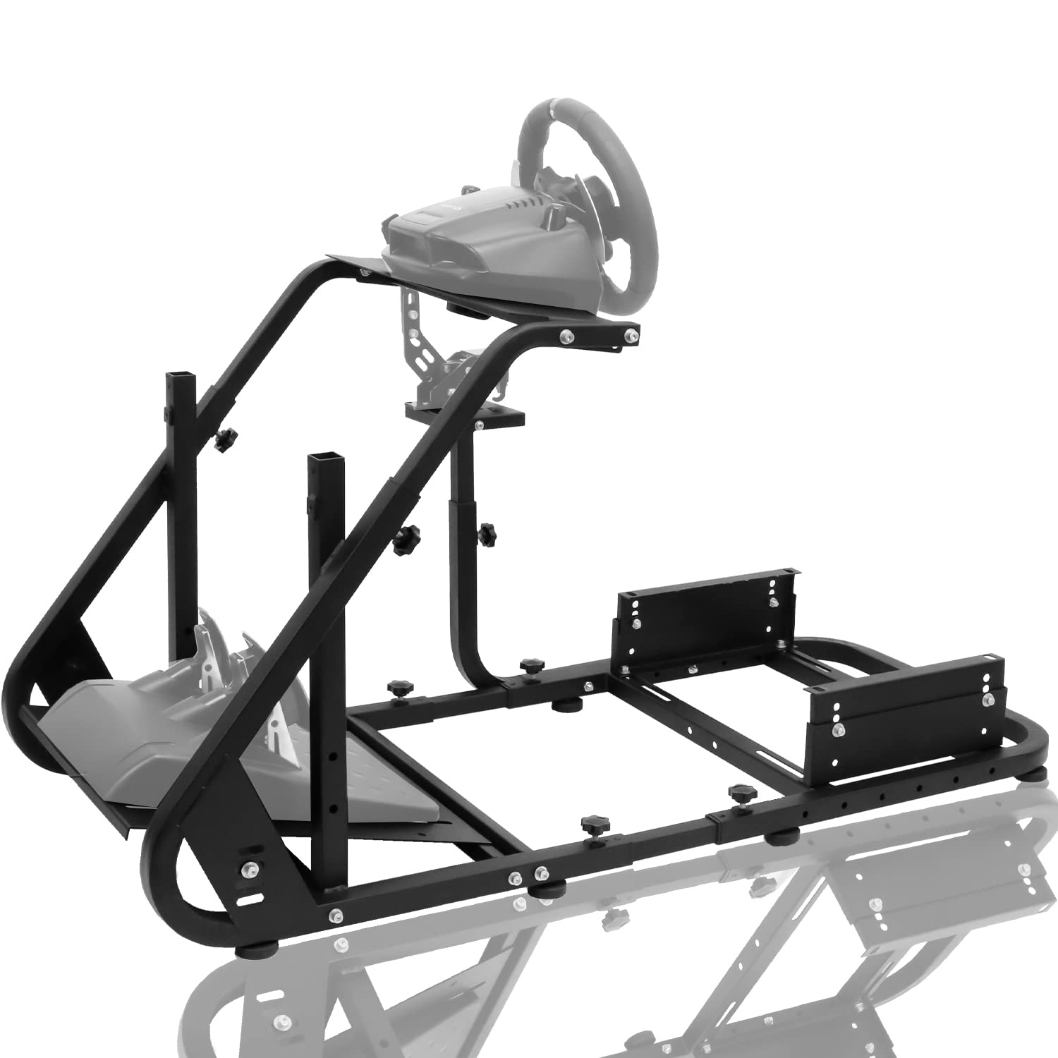 Anman PRO Racing Simulator Cockpit Adjustable Racing Wheel Stand fit for Logitech G25/G27/G29/G920/G923,Fanatec,Thrustmaster T500RS, Wheel Shifter Pedals Seat NOT Included