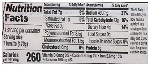 365 by Whole Foods Market, Burrito Bean Rice, 6 Ounce
